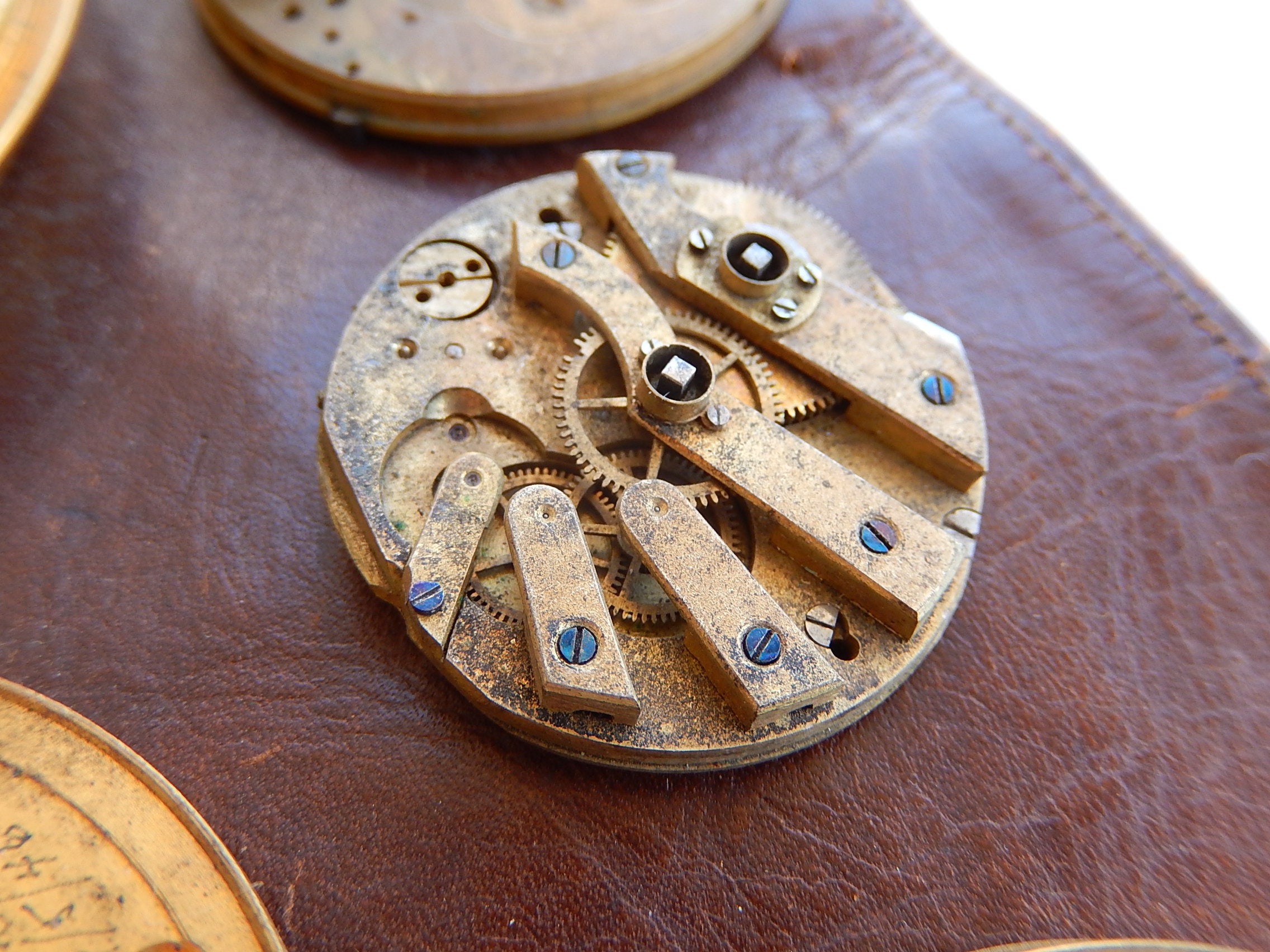 Vintage Pocket Watch Parts Lot of 5 Steampunk Supplies for | Etsy