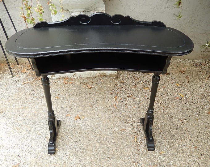 Antique Foyer Table Vintage Black Entryway Table Petite Desk ...