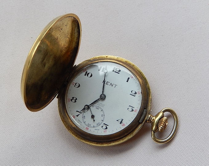 Vintage Pocket Watch - Kent Pocket Watch Swiss Made - Ancre De ...