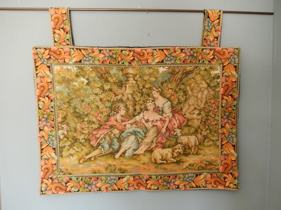 Italian Woven Tapestry - Wall Tapestry With Border - Genuine Woven ...