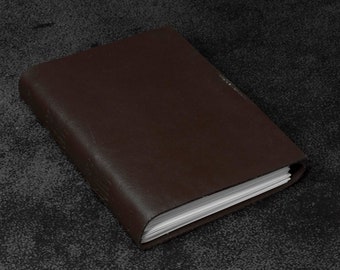 Dark Brown Journal - Etsy