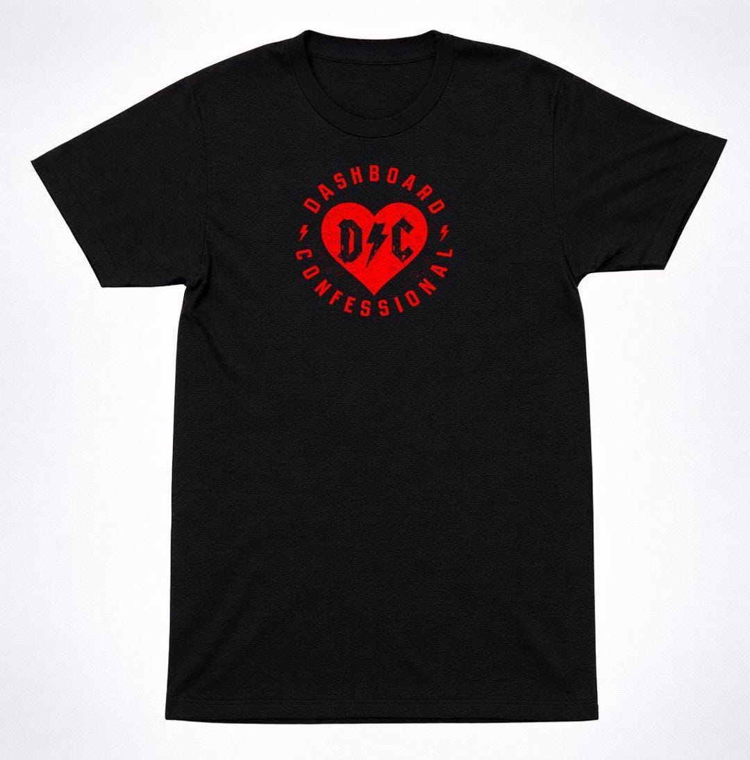 DC Dash Heart Logo T-shirt: Dashboard Confessional Emo Band Tee, Honest ...