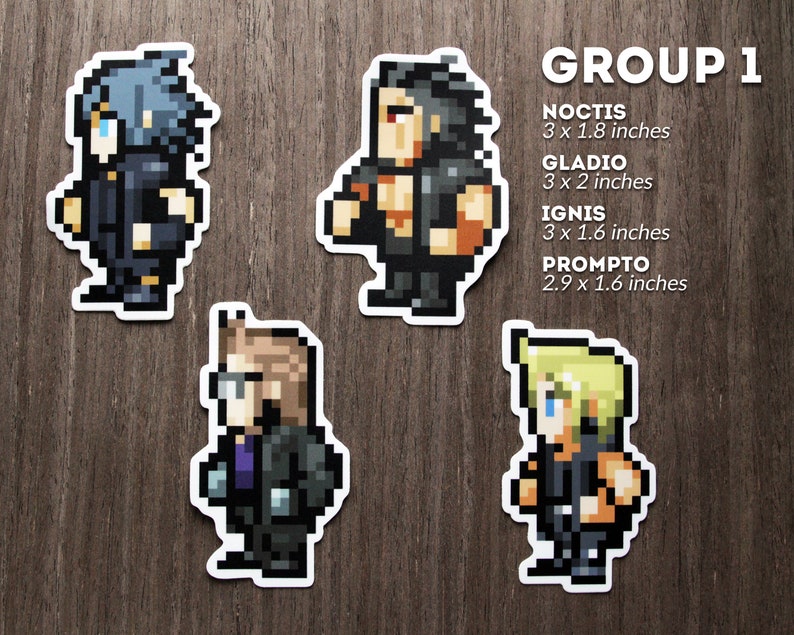 Final Fantasy XV 16-bit Stickers (updated Design!) - Etsy
