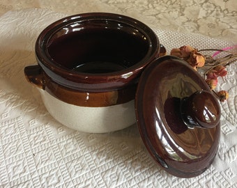 Stoneware Bean Pot - Etsy