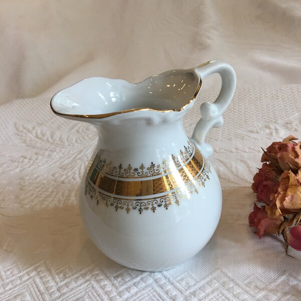 Gold Edge Pitcher - Etsy