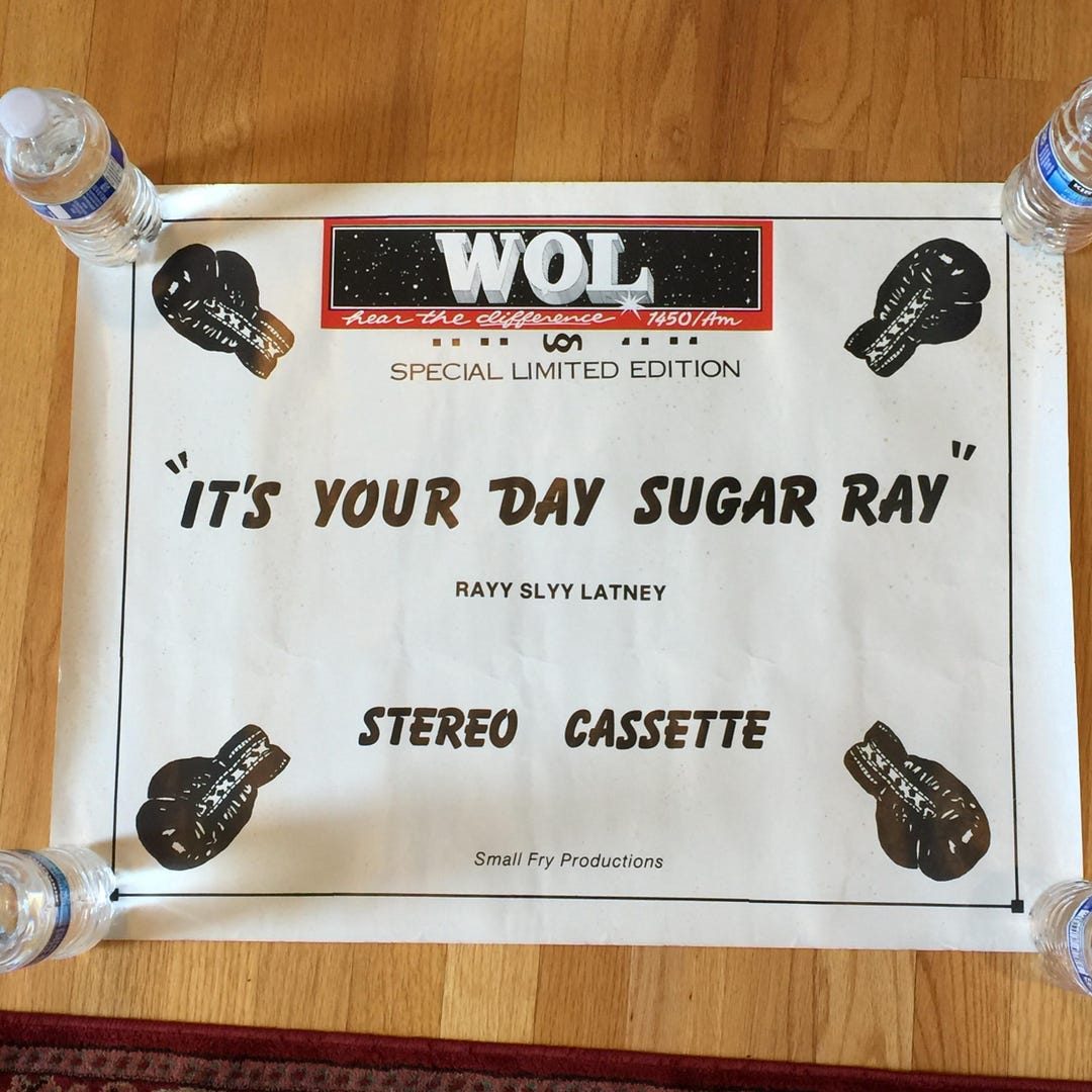 Vintage Boxing Poster. It's Your Day Sugar Ray Poster, 25 1/4" X 19 ...