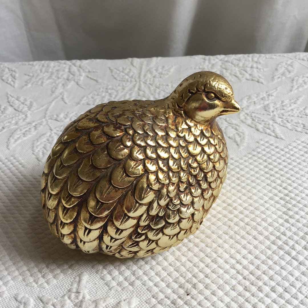 Vintage Gold Metallic Composite Pheasant Bank. Charming Pheasant Bank ...