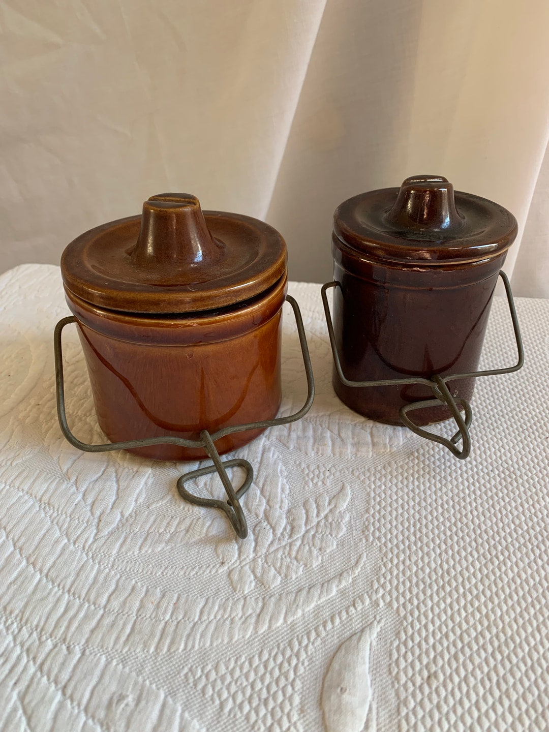 Vintage Pottery Crock With Metal Wire Latch. Listing for One Crock ...