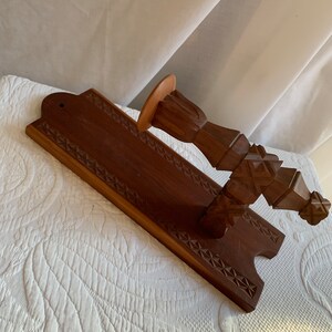 Vintage Wood Wall Sconce Romanian Hardwood Candle Wall Sconce. Carved ...
