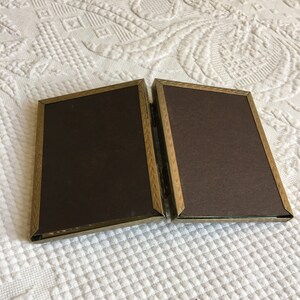 Vintage Double Folding Brass Frame. Decorative Metal Edges on All Sides ...
