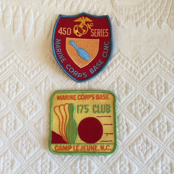 Vintage Marine Corps Bowling Patches. Base 175 Club C… - Gem