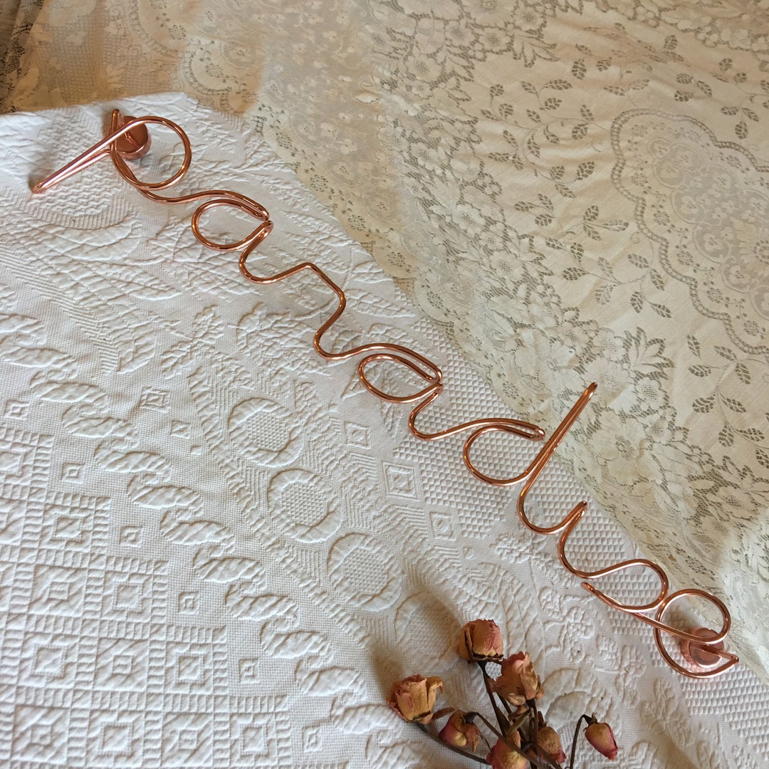 Vintage Copper Paradise. Copper Tubing Script Word Paradise to Hang on ...