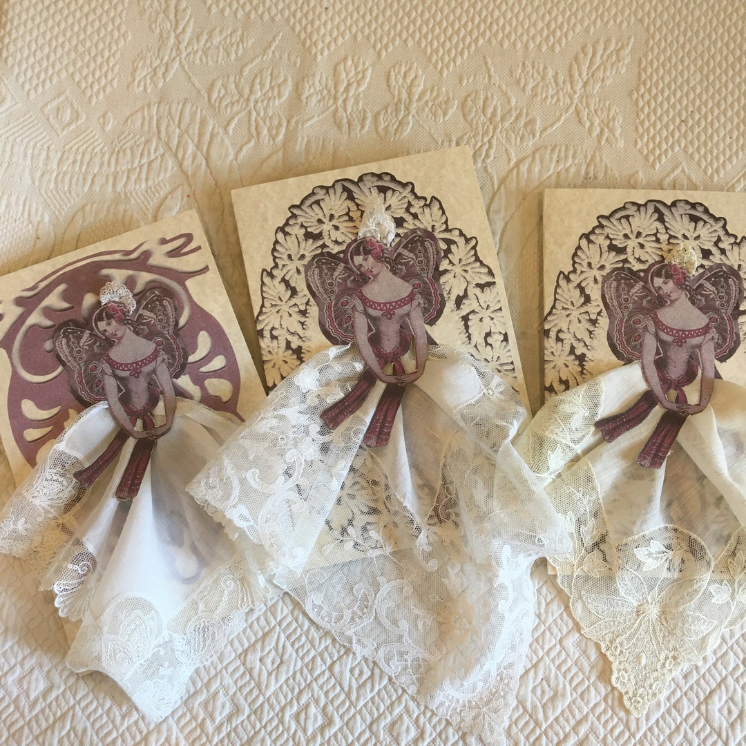 Vintage Handkerchief Greeting Card. Choose Your Card and Hankie ...