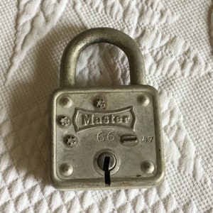 Vintage Master Lock and Key. Choose Size of Lock From Three Sizes ...