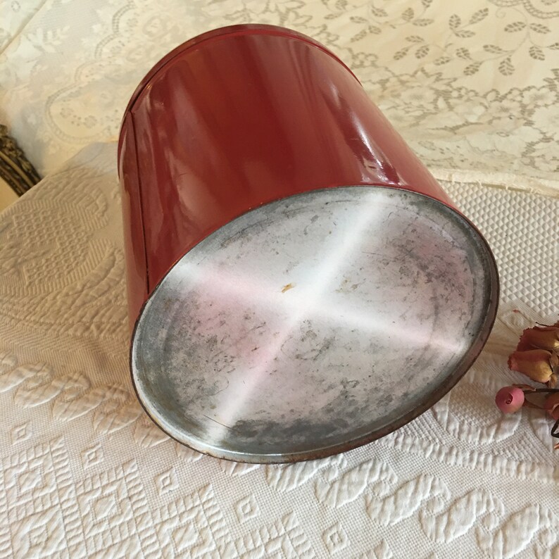 Vintage Red Canister. Metal Kitchen Canister. Could Be From - Etsy