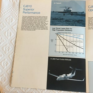 Vintage Learjet Brochure. CJ610-8A Turbojet Engine, Century III and ...