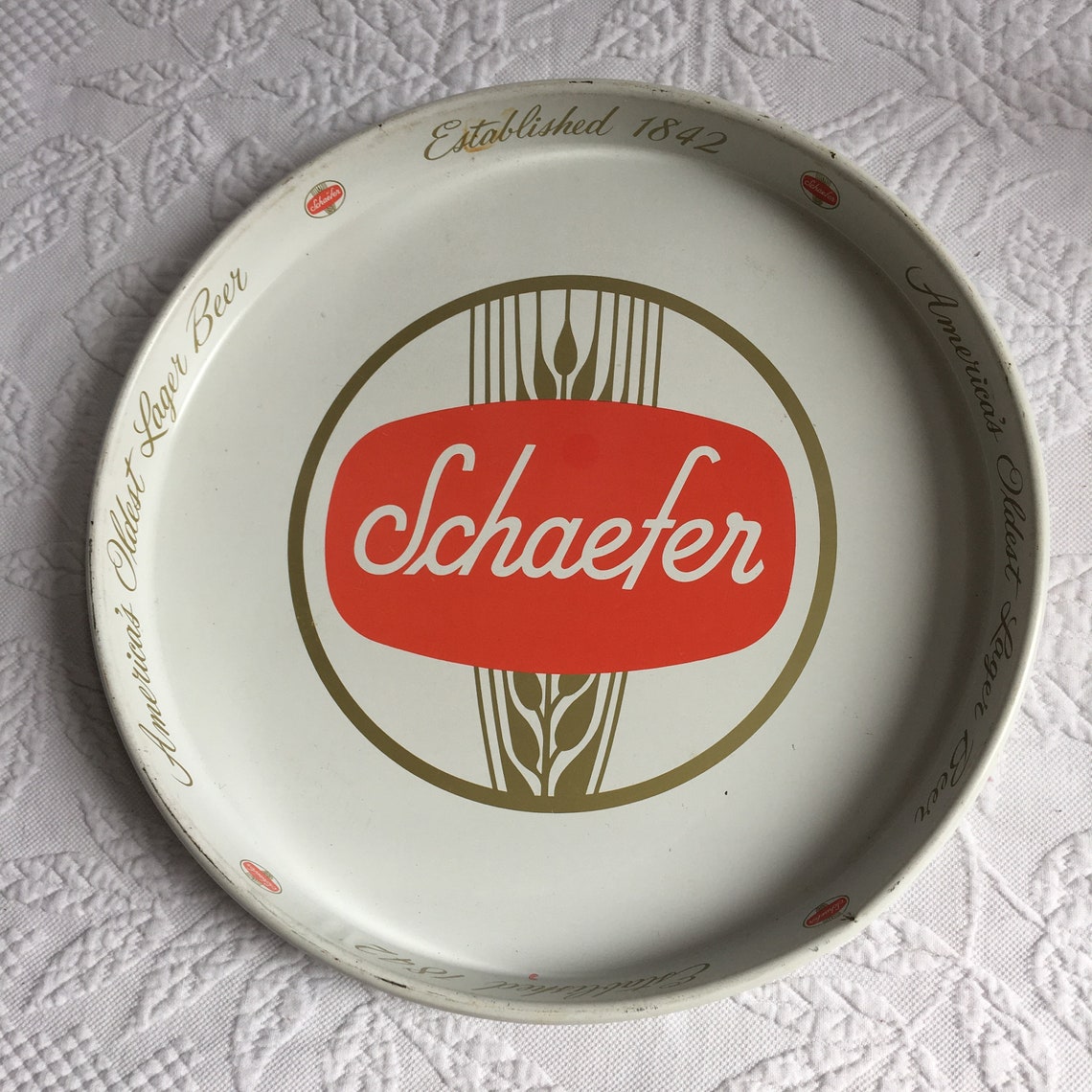 Vintage Beer Company Round Tray. Schlitz Brewing Co. in Brown and ...