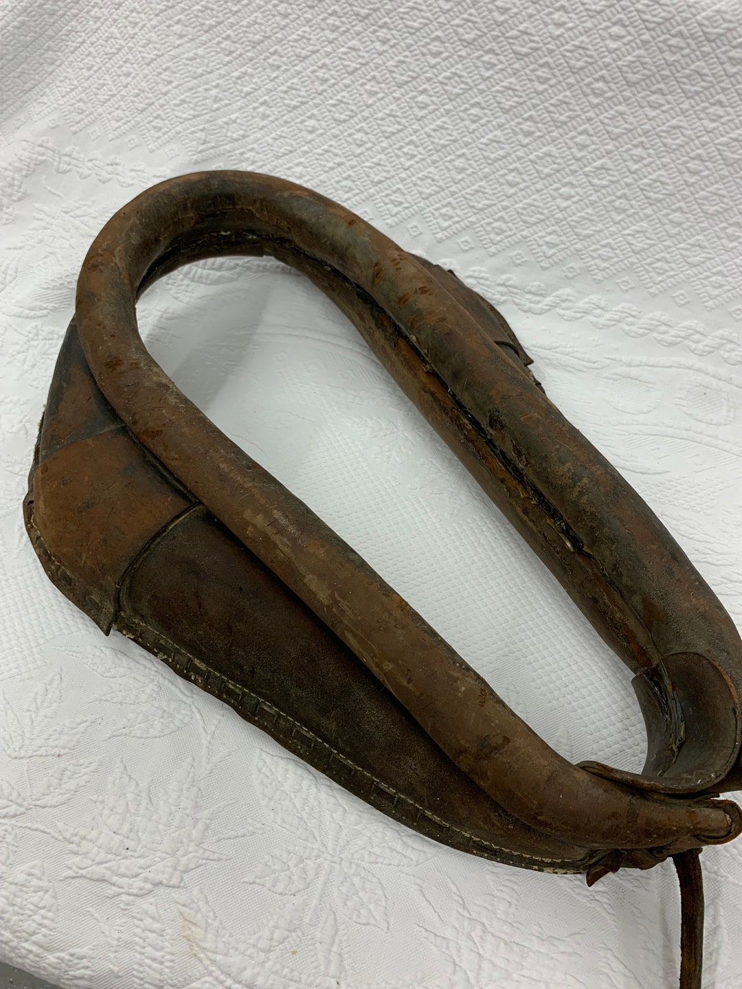 Antique Leather Horse Collar. Equestrian Decoration. Man Cave, Farmhouse Decoration. Use on ...