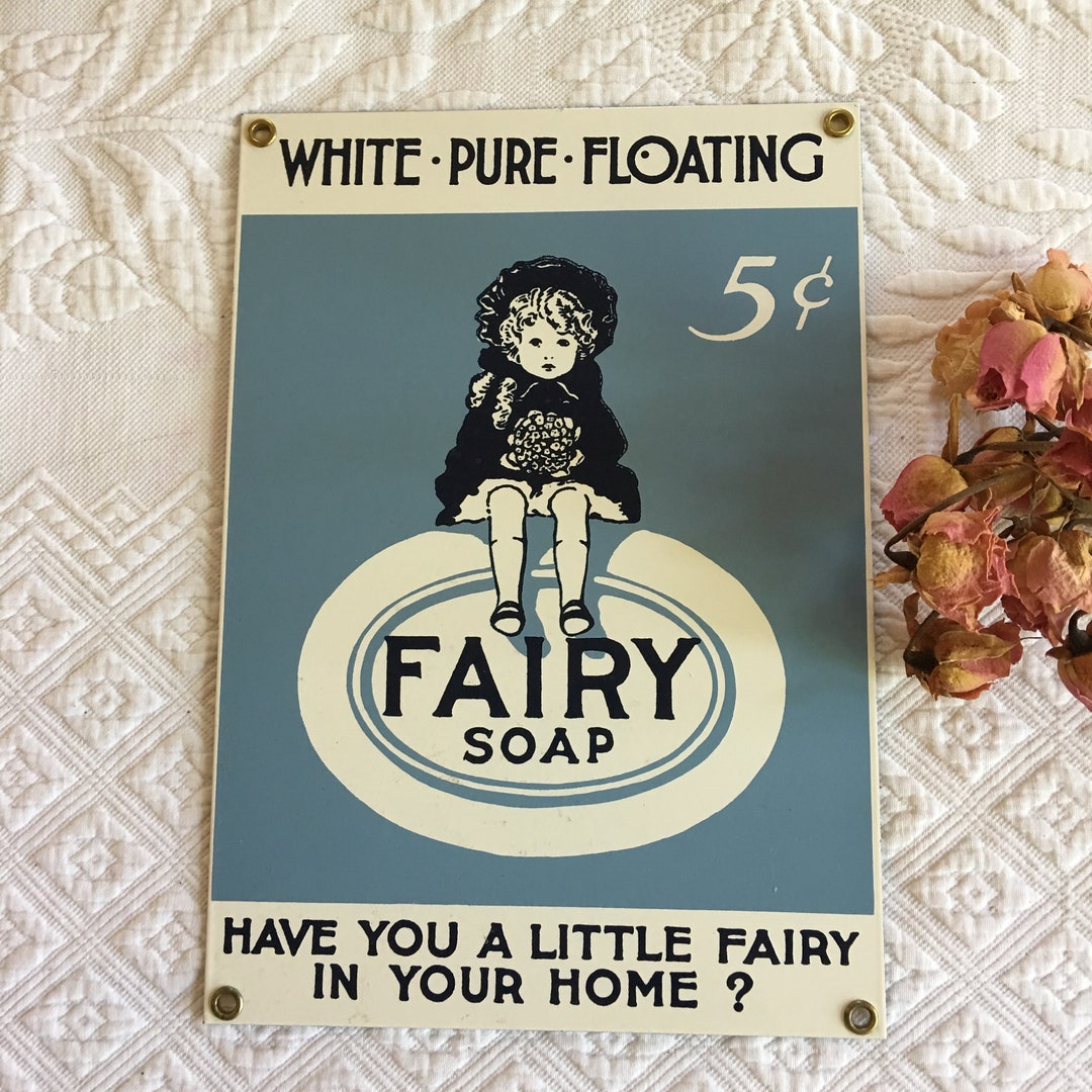 Vintage Fairy Soap Porcelain Advertising Sign. Nostalgic Sign for ...