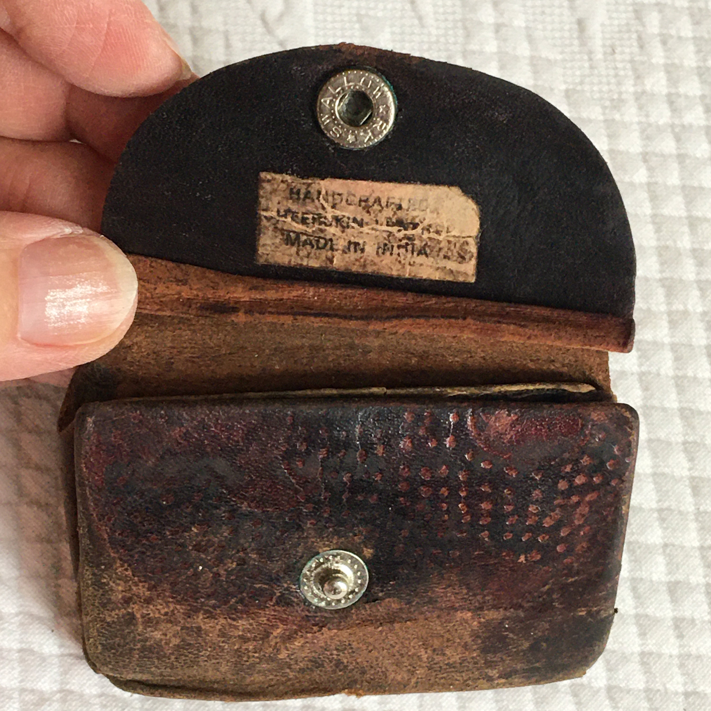 Antique Leather Small Pouch. Hand Crafted Leather Four - Etsy