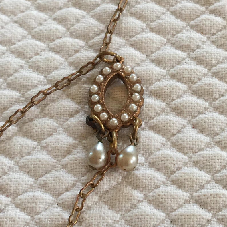 Vintage Janny Gold Swag Chains and Pearl Designed Costume Fancy ...