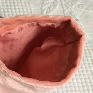 Handmade Reticule Purse. Pink Velvet Reticule Purse. White Cord ...