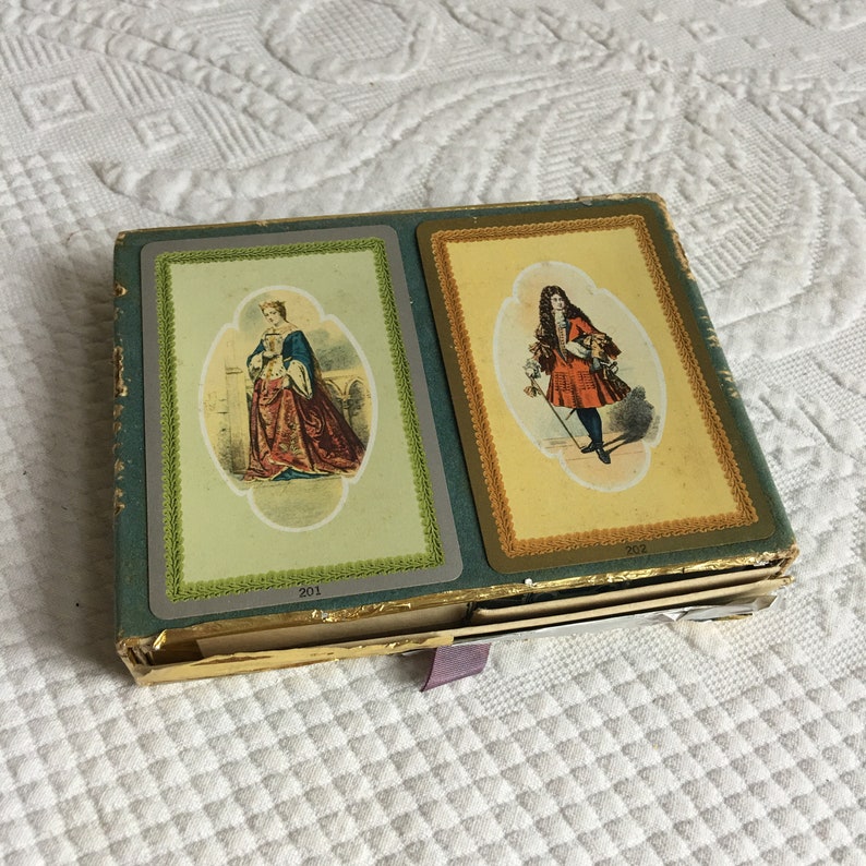 Vintage Game Cards. Colonial Stamped and Sealed Packs of Playing Cards ...