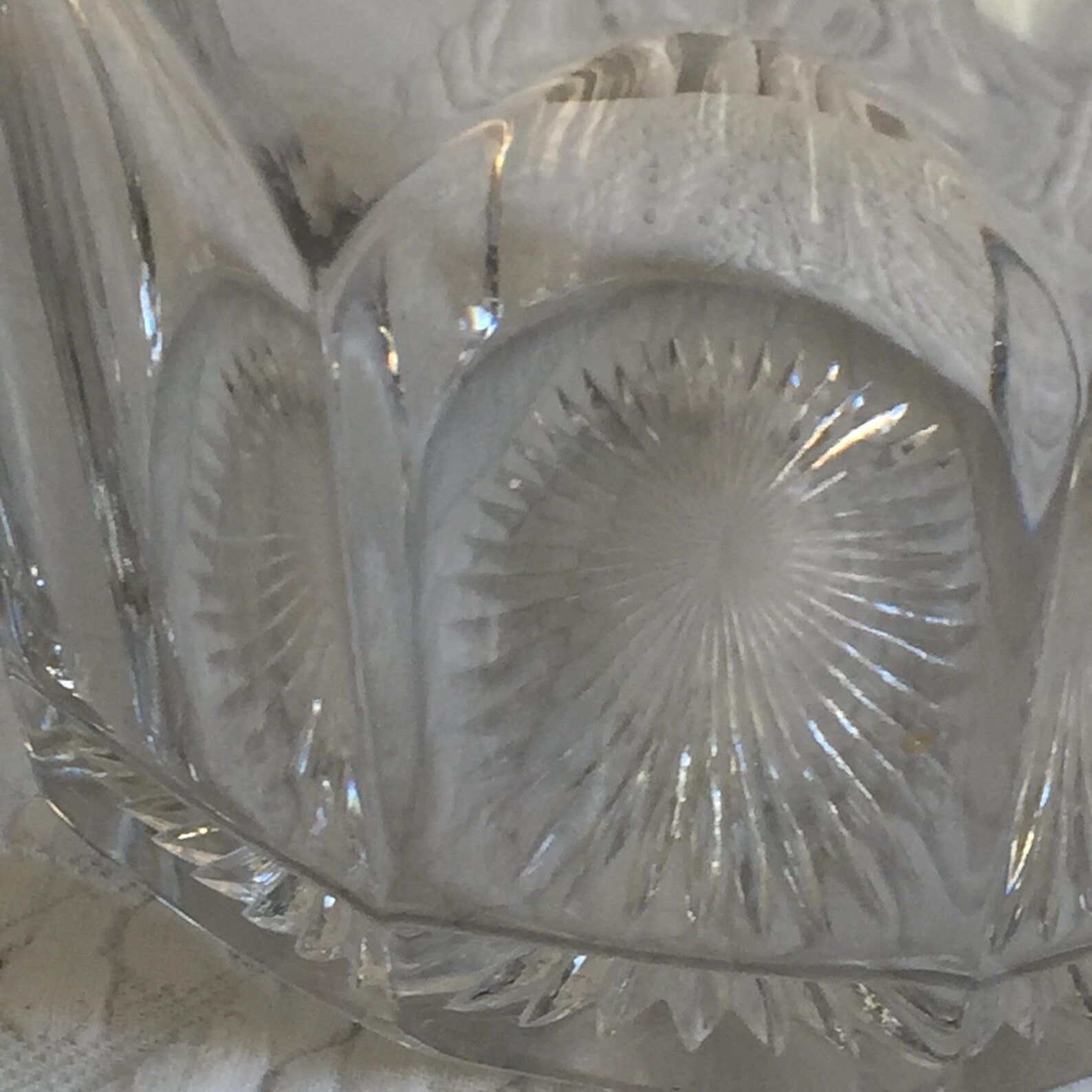 Vintage Heisey Scalloped Bowl With Stand up Handles, Ridged Edges and ...