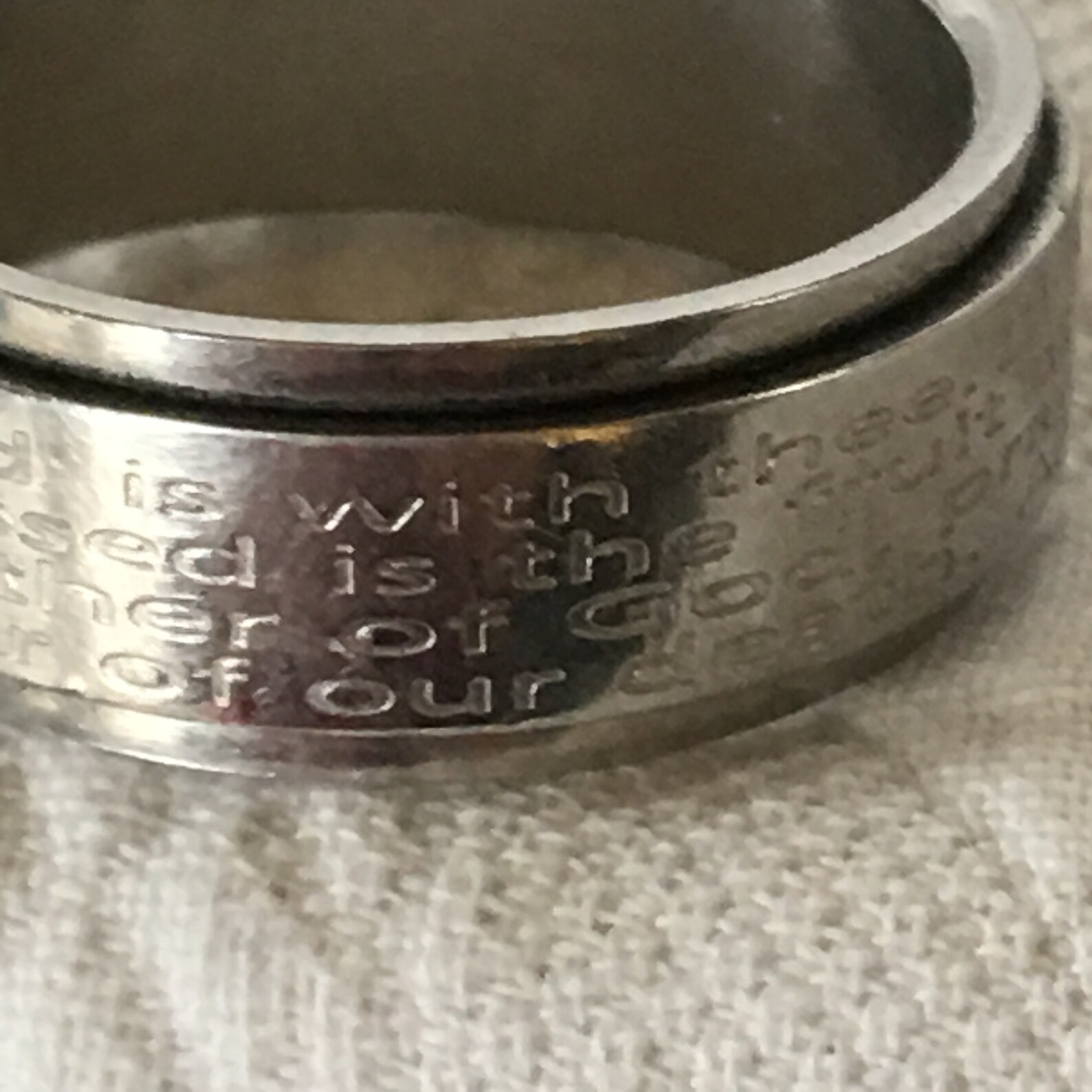 Vintage Edforce Spinner Steel Mans Ring Size 11 3/4. Ring - Etsy