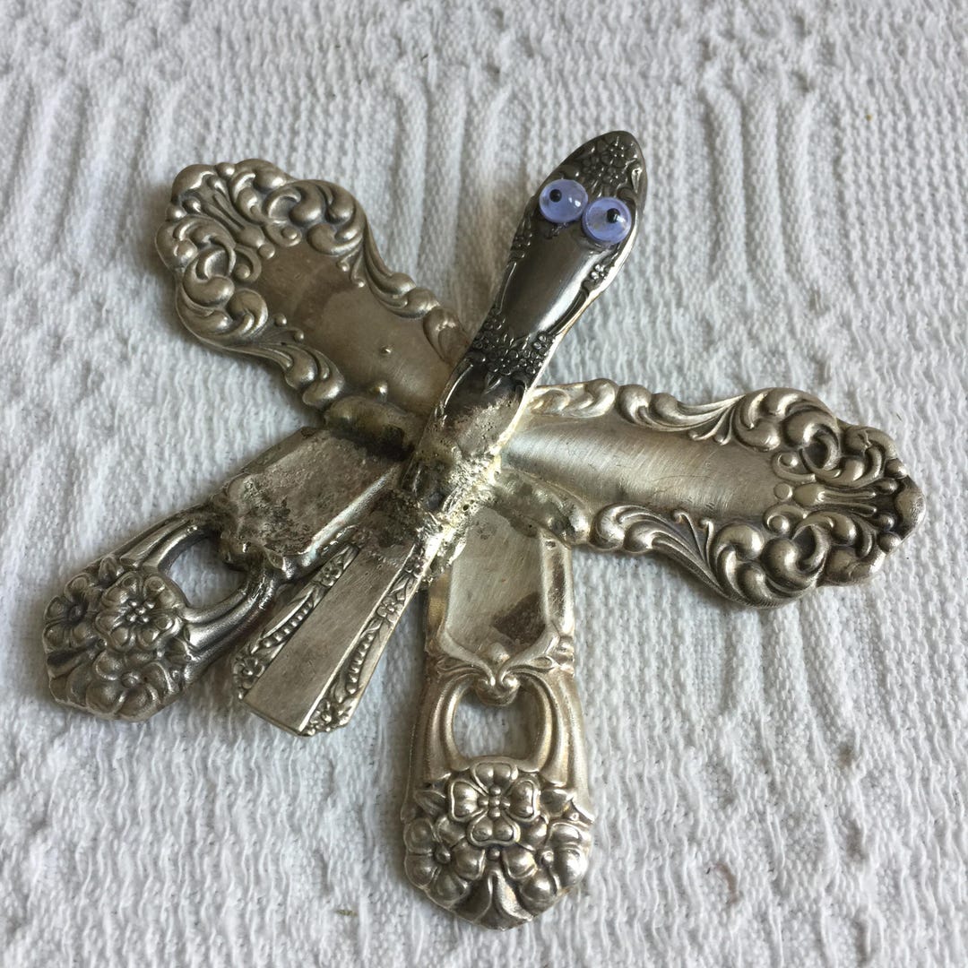 Antique Flatware Butterfly Figurine. Fancy Silver Plate Flatware ...