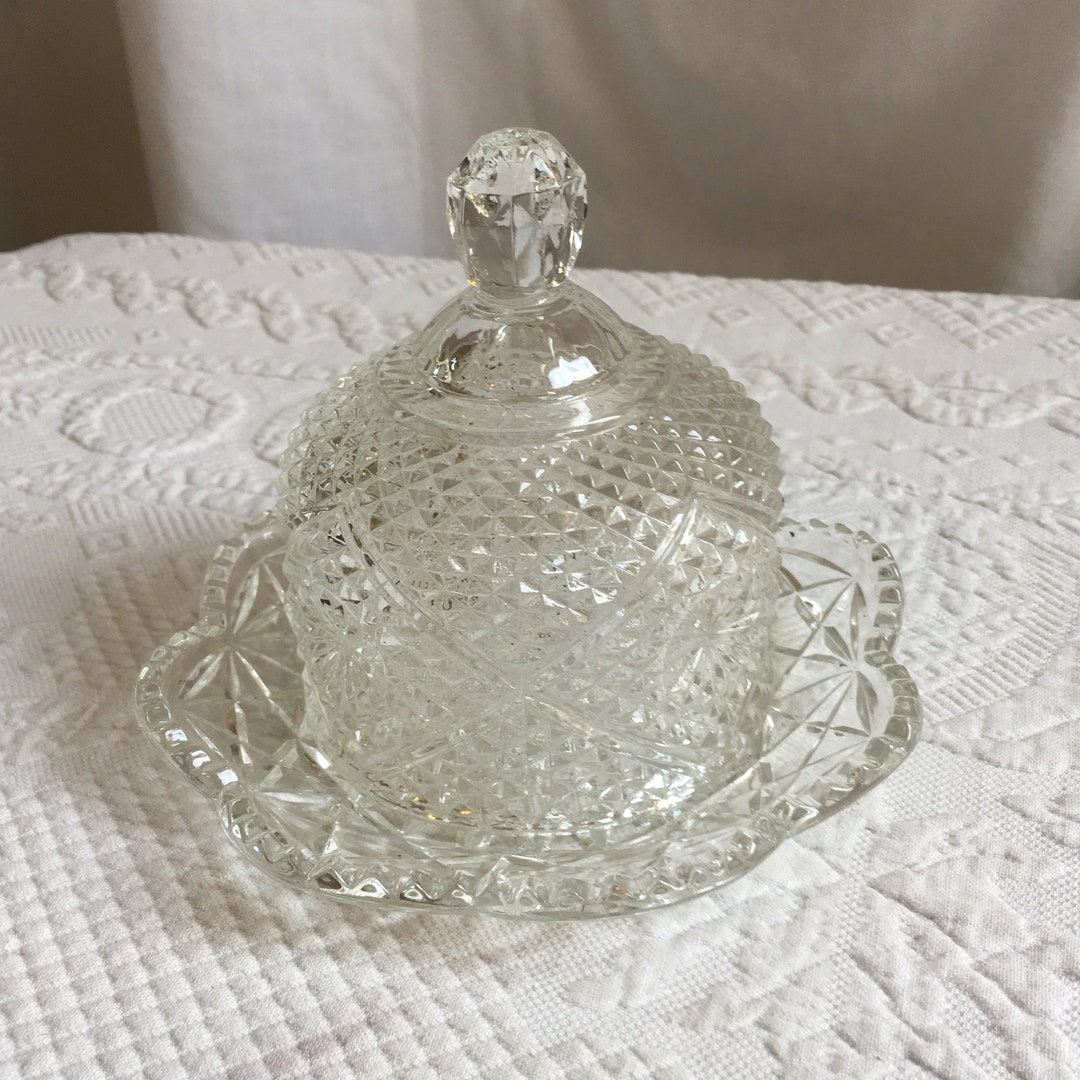 Vintage Avon Fostoria Round Butter/cheese Dish With Lid. Beautiful ...