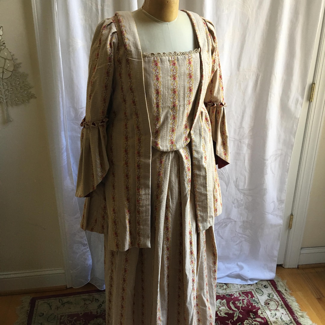 Vintage 1750s to 70s Sack Back Period Attire 18th Century Colonial ...