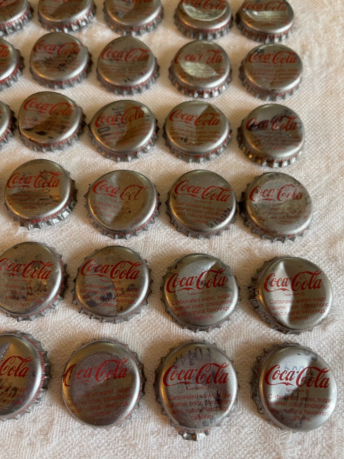 Vintage 100 Silver Coca Cola Bottle Top Caps. Choose Set. | Etsy