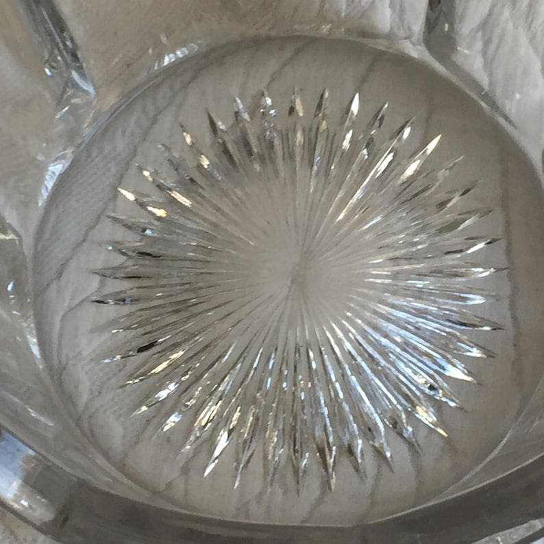 Vintage Heisey Scalloped Bowl With Stand up Handles, Ridged Edges and ...