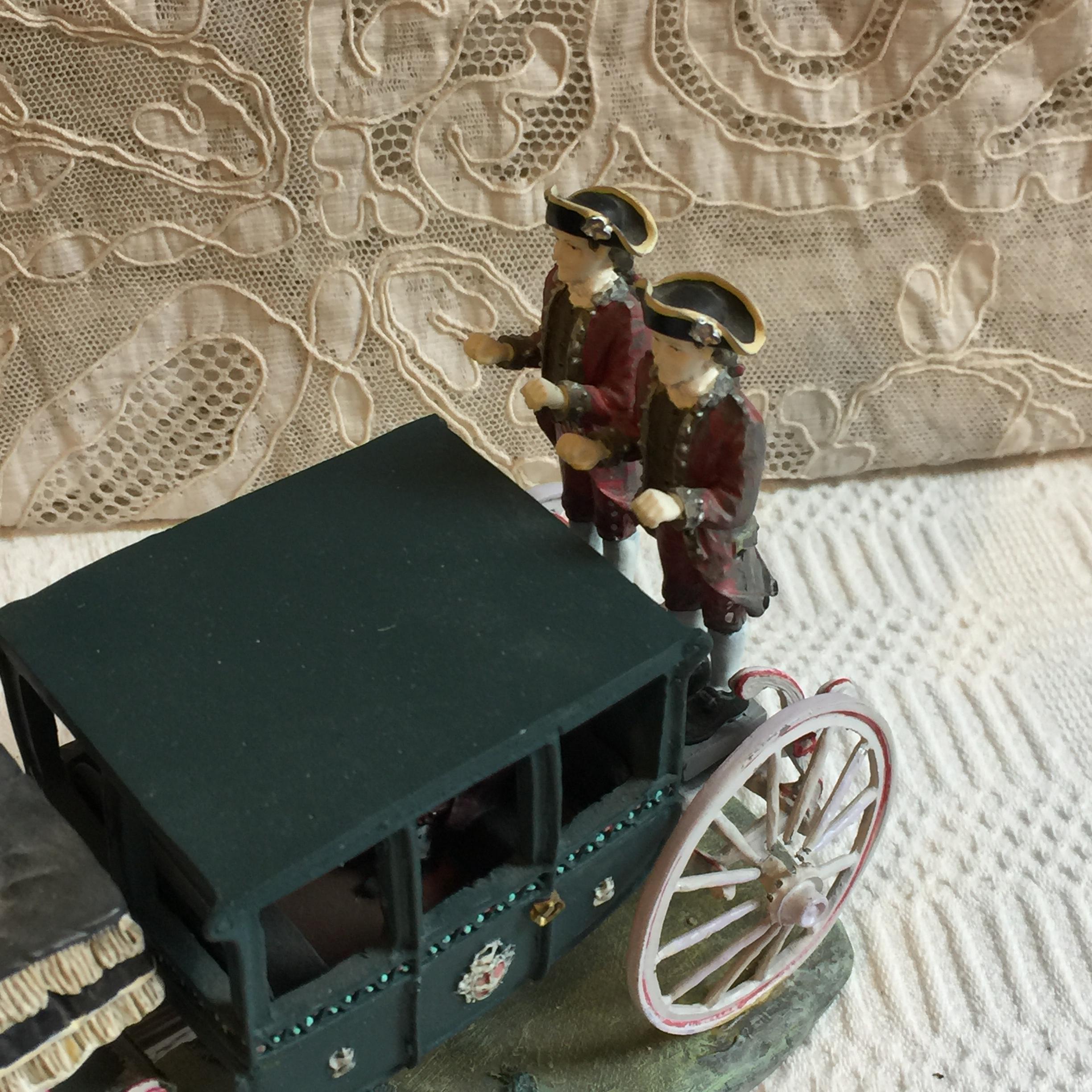 Vintage 1997 Colonial Carriage With Driver, Two Coachmen and Two Horses ...