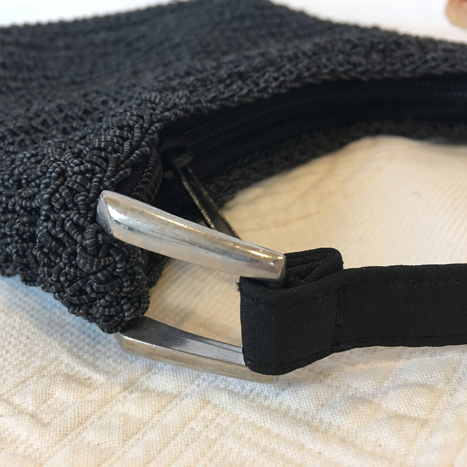 Vintage Crocheted Black String Purse. Black String Crocheted | Etsy