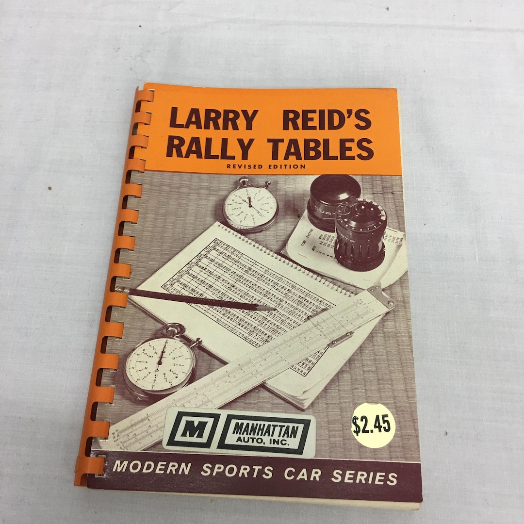 Vintage 1959 Larry Reid's Rally Tables, Modern Sports Car Series ...