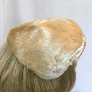 Vintage 1950s Creamy White Fuzzy Hat With Rhinestones. Styled by Yaeger ...