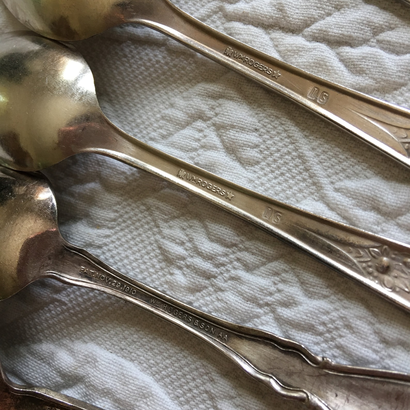 Vintage 9 Silver Plate Teaspoons in 7 Different Patterns. - Etsy