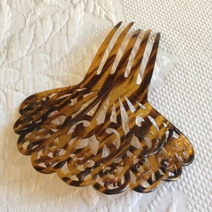 Vintage Mantilla Comb Tortoise Shell Hair Ornament. Oriental Fan Shaped ...