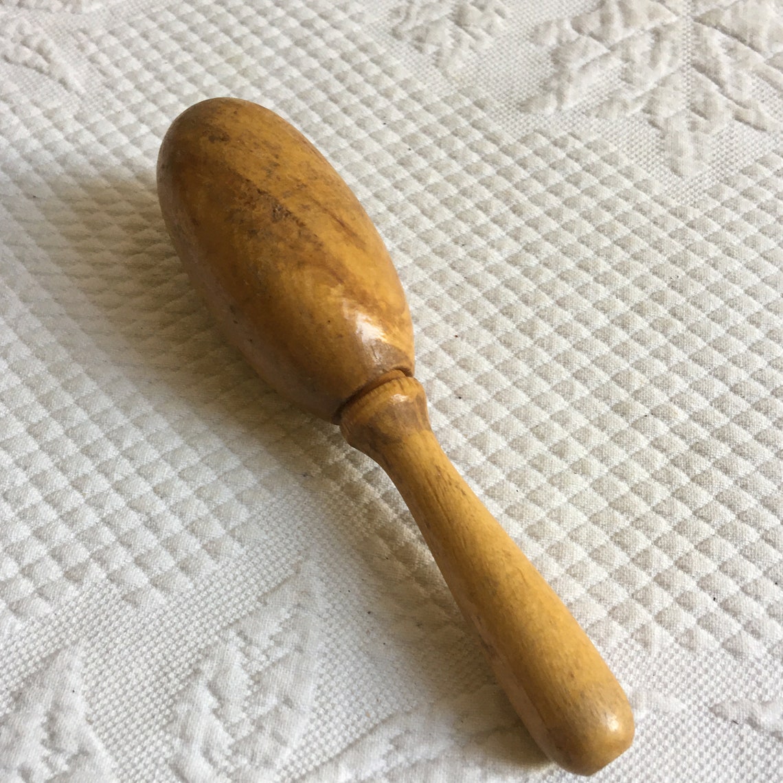 Vintage Darning Egg W/ Handle. Long Oval Egg Shape Darner. Great for ...