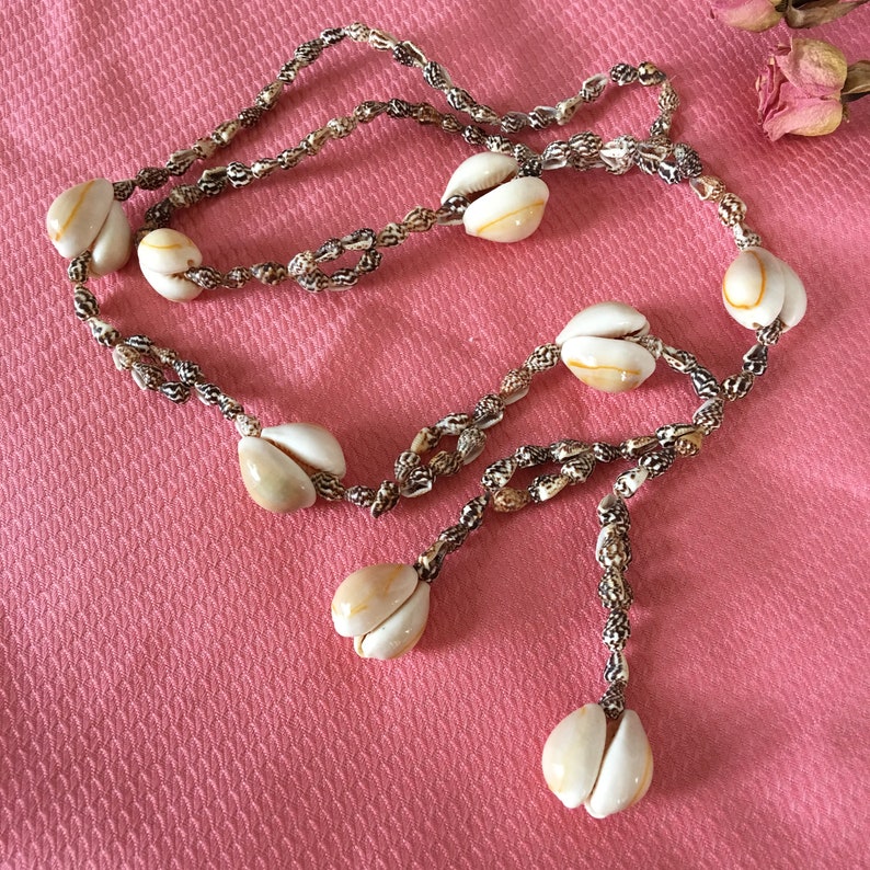 Vintage Shell Necklace. Strand of Cone Shaped Shells With | Etsy