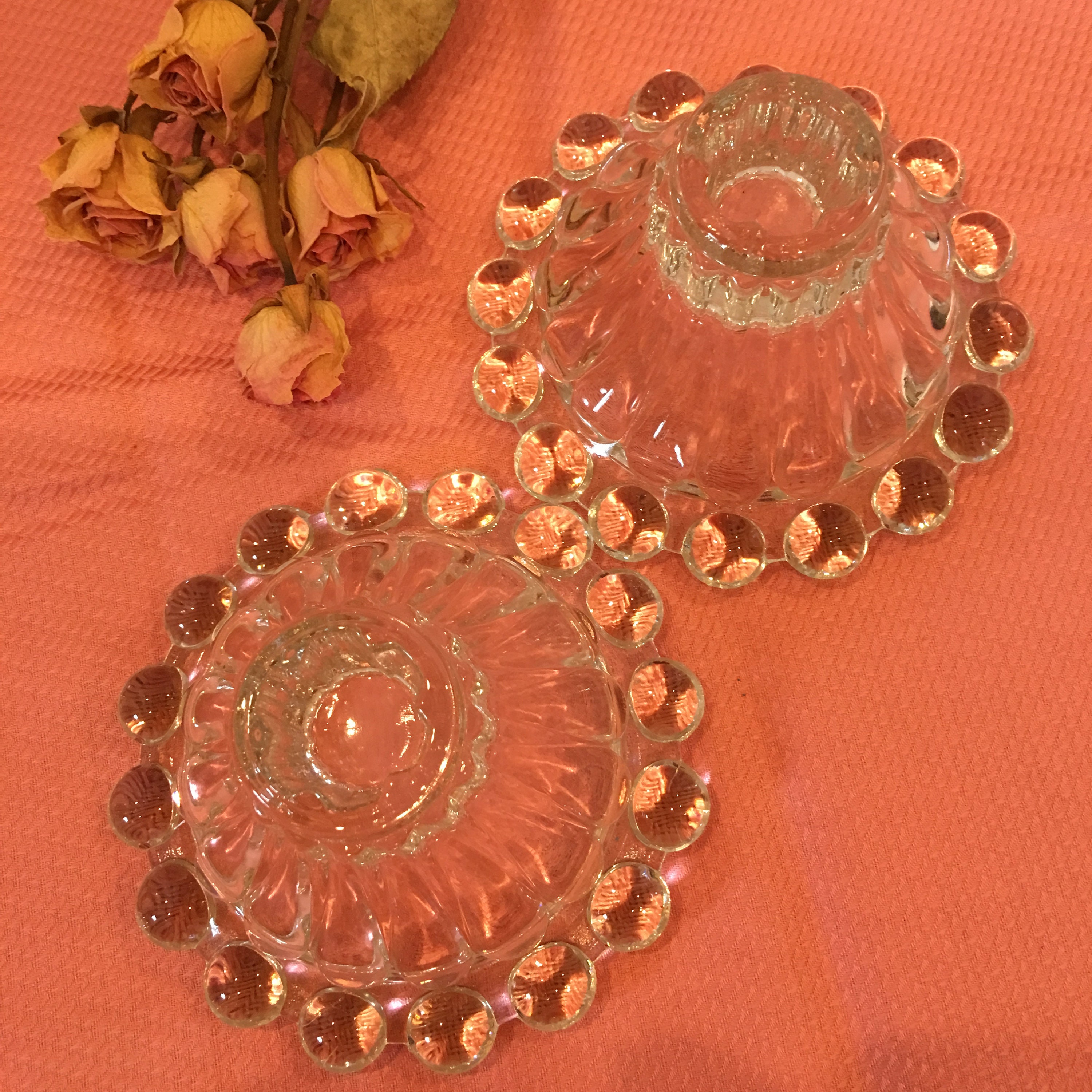 Vintage Imperial Candlewick Candlesticks. Pair of Candlewick - Etsy ...