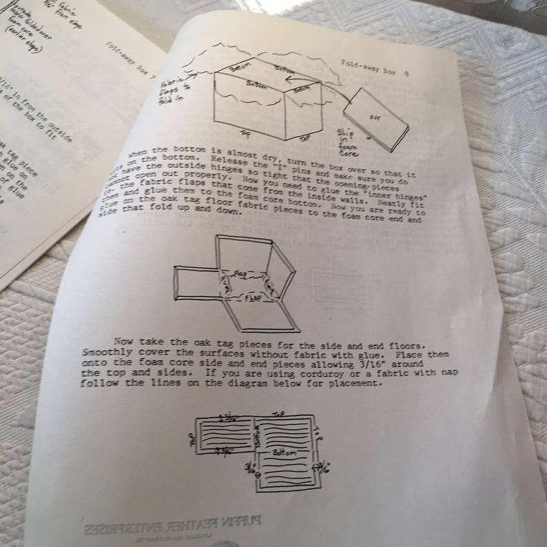 Vintage Kit and Instructions to Make a Fold-away Box for a - Etsy