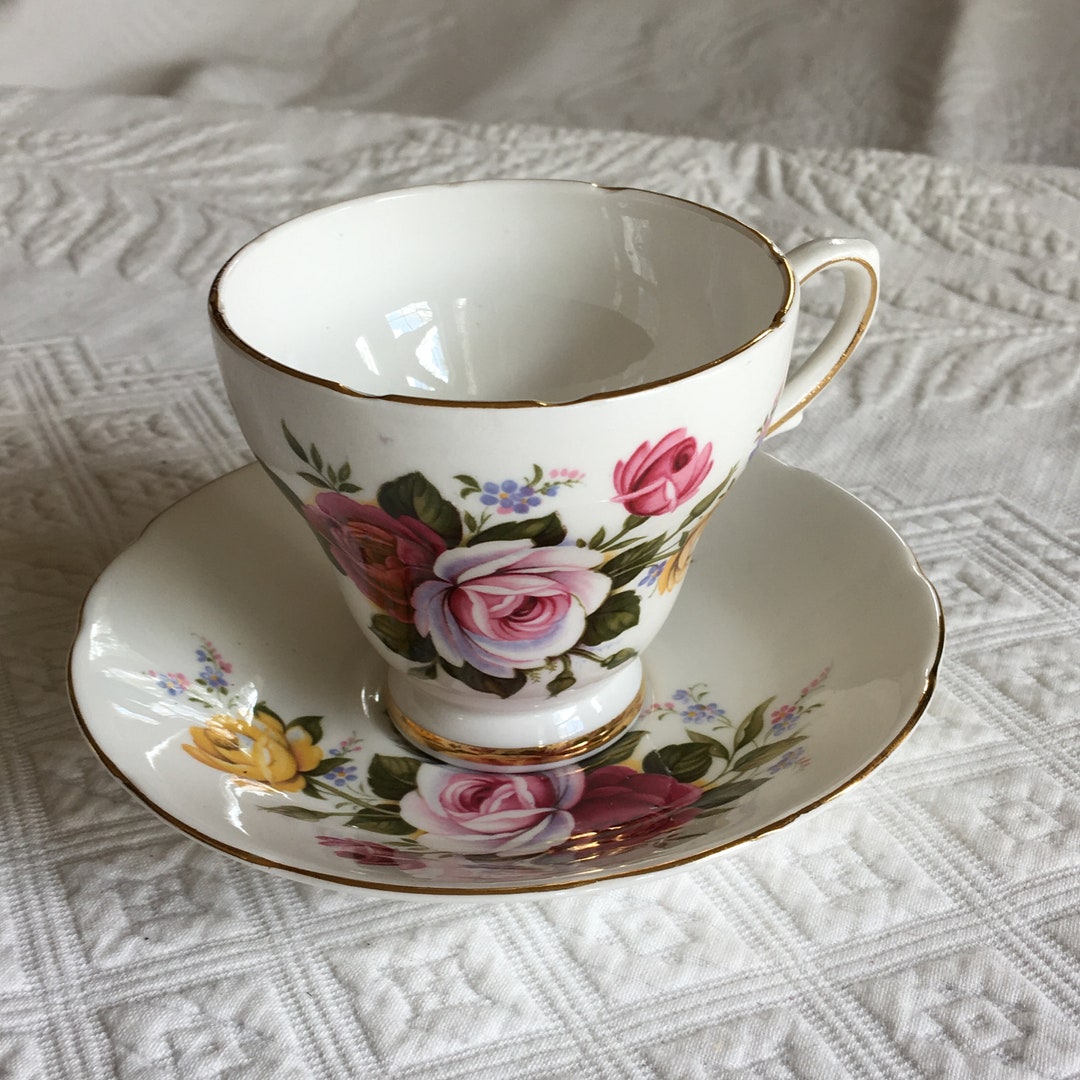 Vintage Royal Sutherland Fine Bone China Teacup and Saucer, Made in ...