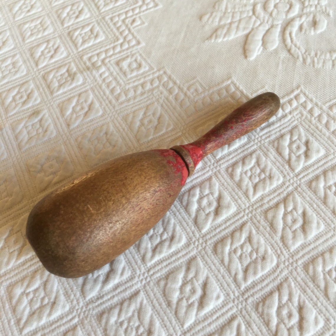 Vintage Darning Egg W/ Handle. Was Painted Red. Mostly Worn - Etsy