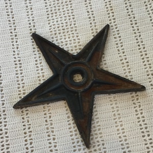 Vintage Cast Iron Large House Star. 7 3/4 Cast Iron Star for Indoor or ...