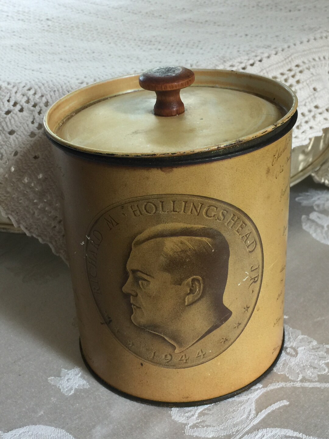 Vintage Richard M. Hollingshead Jr. 1944 Tin Can. Inventor of the Drive ...