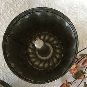 Antique Tin Mold With Lid, Latches and Handle. Beautiful Ridged or ...