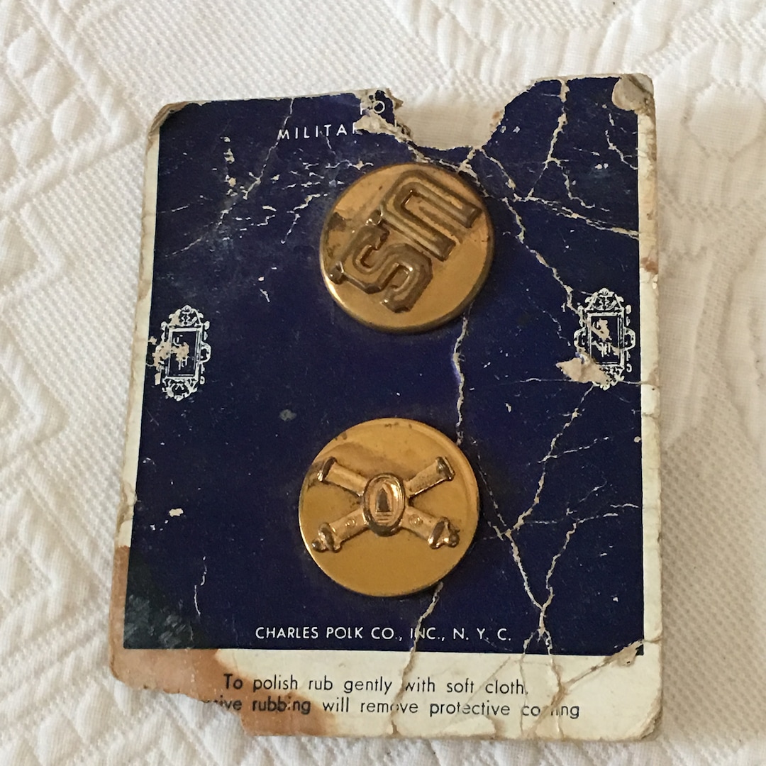 Vintage Military Pins. These Gold Military Pins Each Have 2 Slide and ...
